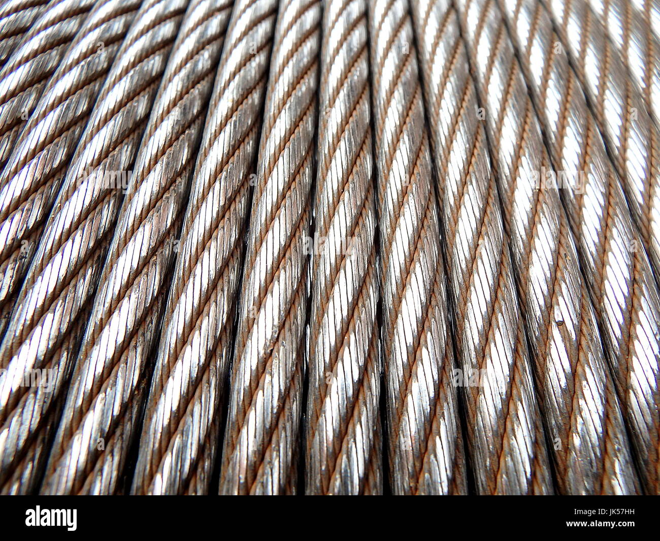 Steel rope background texture Stock Photo - Alamy