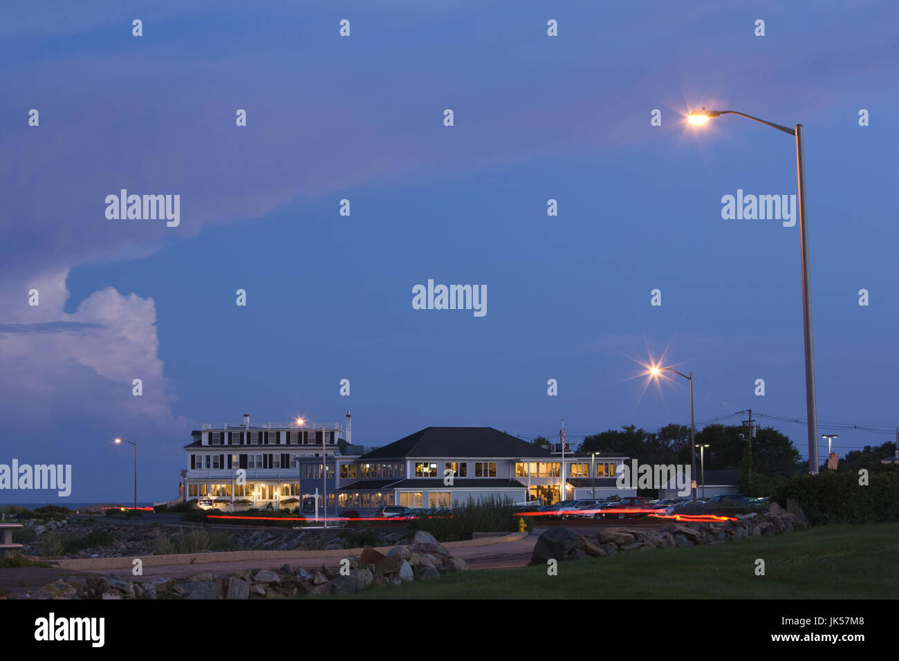 USA, Massachusetts, Cape Ann, Gloucester, Bass Rocks, motels on ...