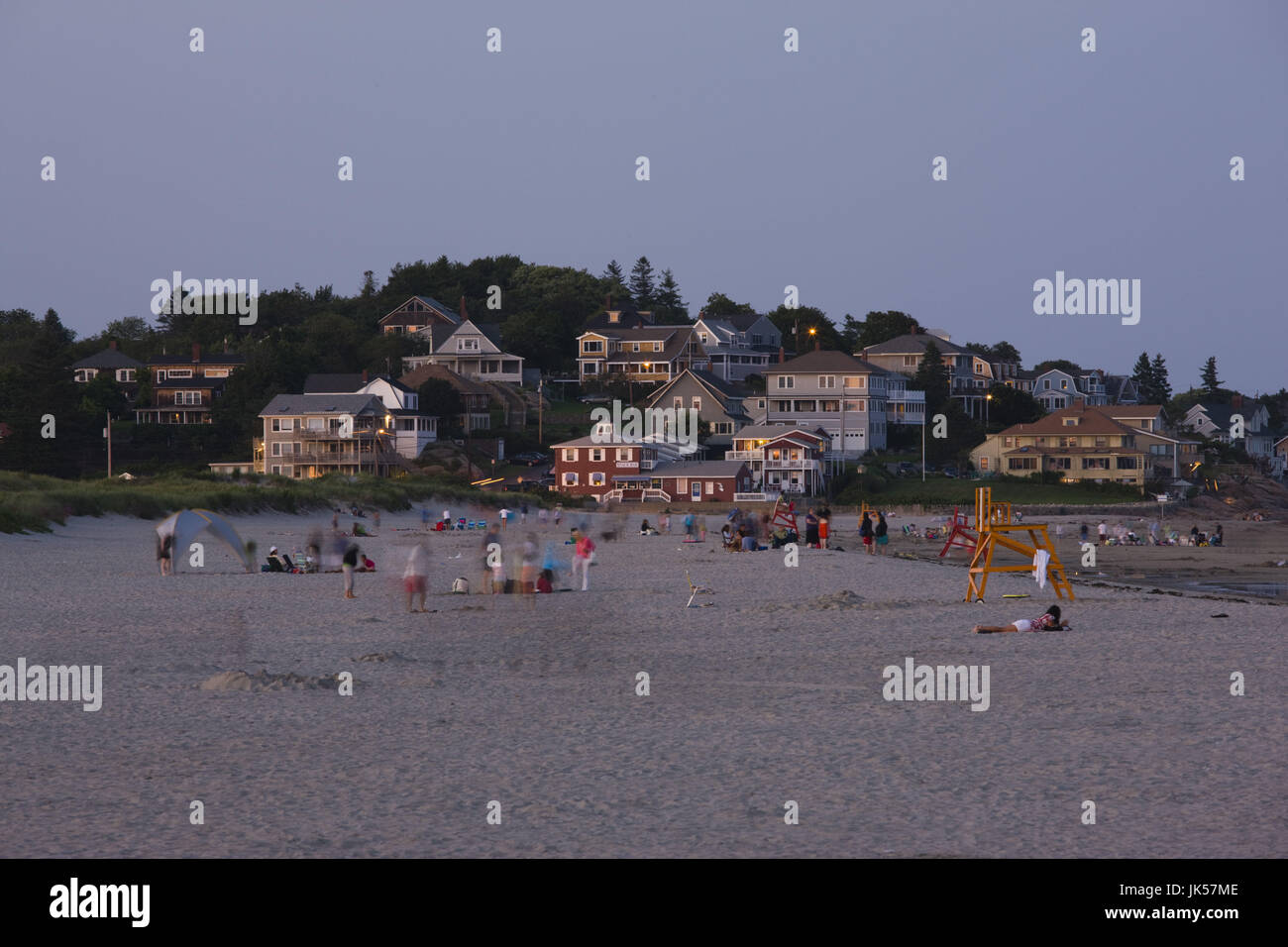USA, Massachusetts, Cape Ann, Gloucester, Good Harbour Beach, dusk ...