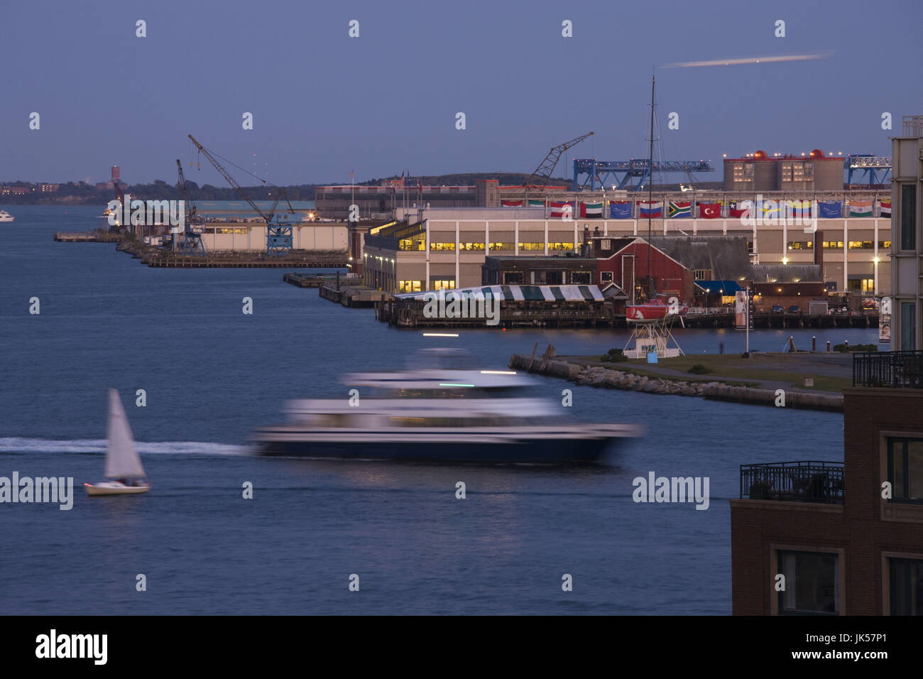 Harbor ferry and fan pier hi-res stock photography and images - Alamy