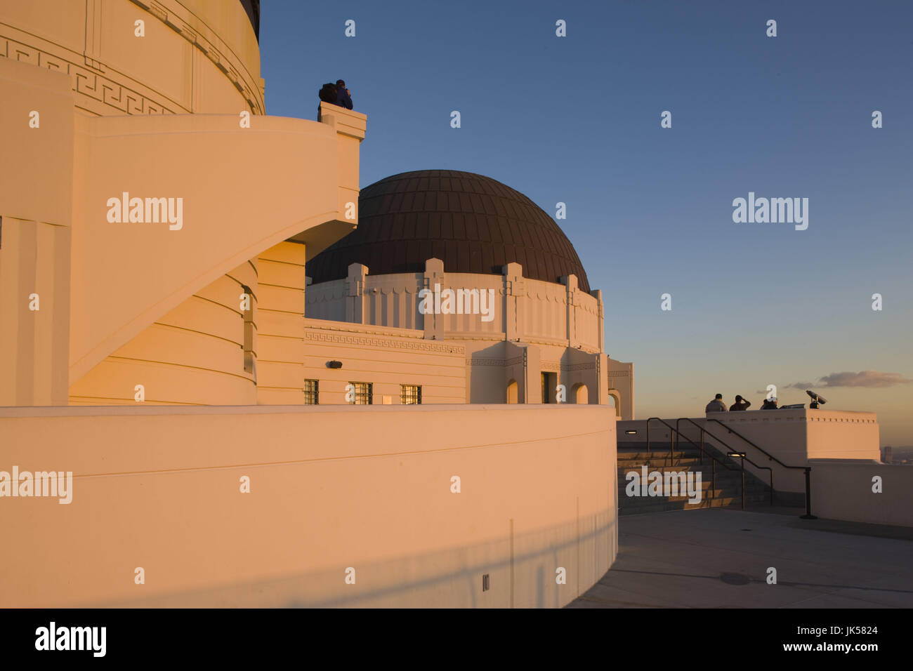 USA, California, Los Angeles, Griffith Park Observatory, sunset Stock ...