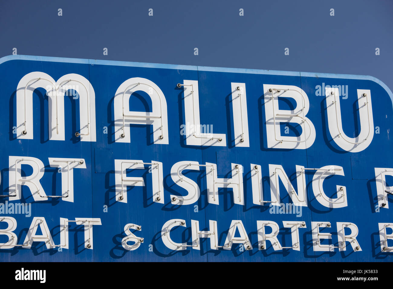 USA, California, Los Angeles, Malibu, Malibu Pier, sign Stock Photo - Alamy