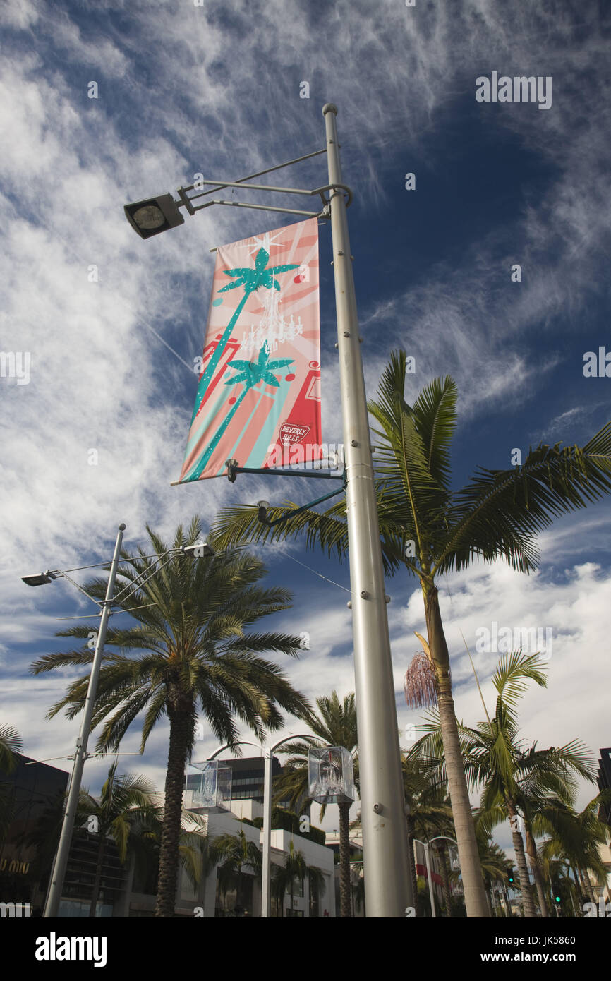 USA, California, Los Angeles, Beverly Hills, Rodeo Drive banner Stock ...