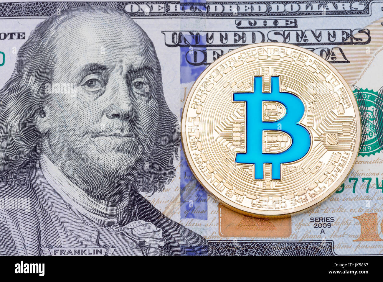 Blue bitcoin background hi-res stock photography and images - Alamy