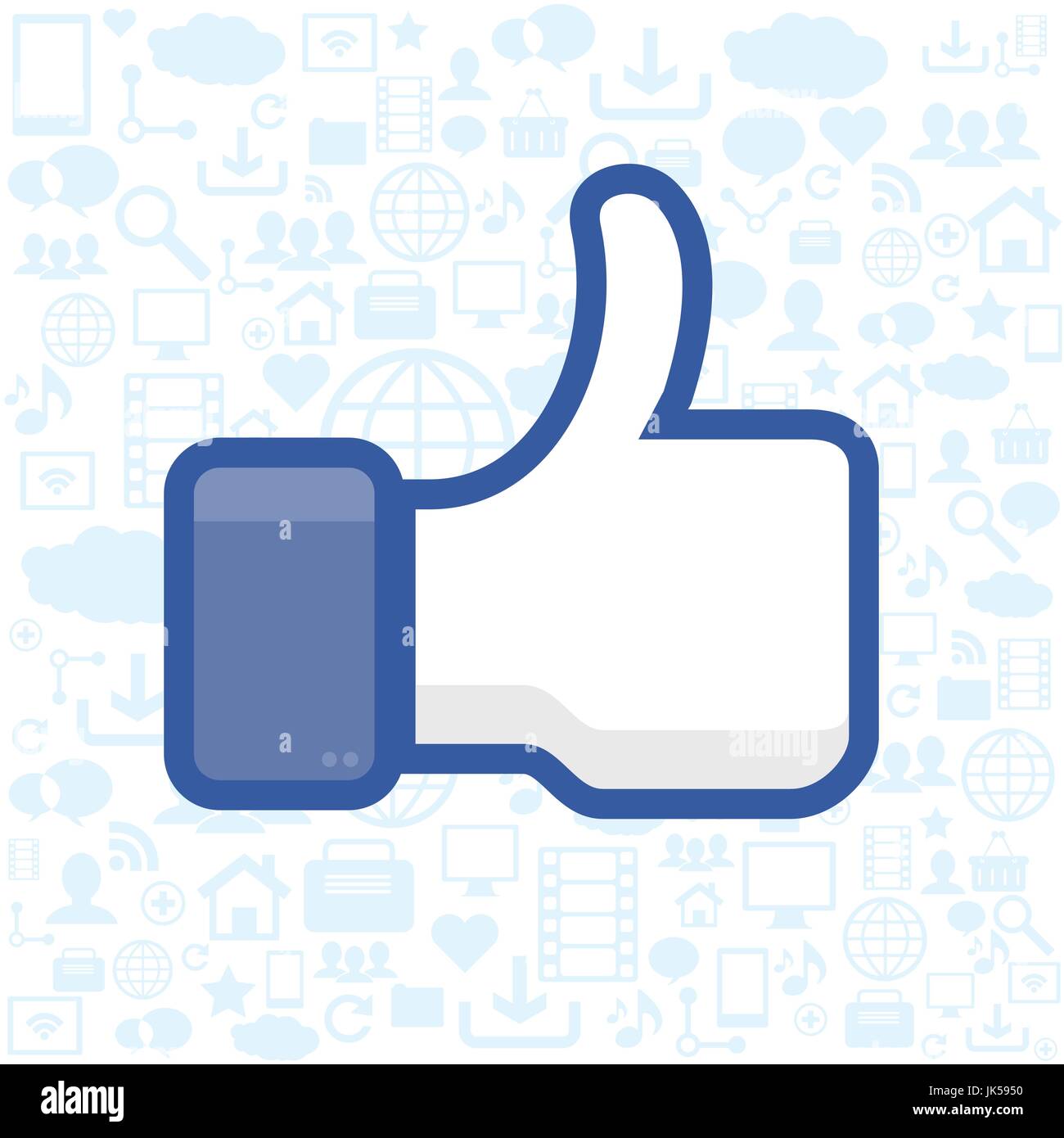 Satisfied icon hand, thumb up flat sign in background icons social ...
