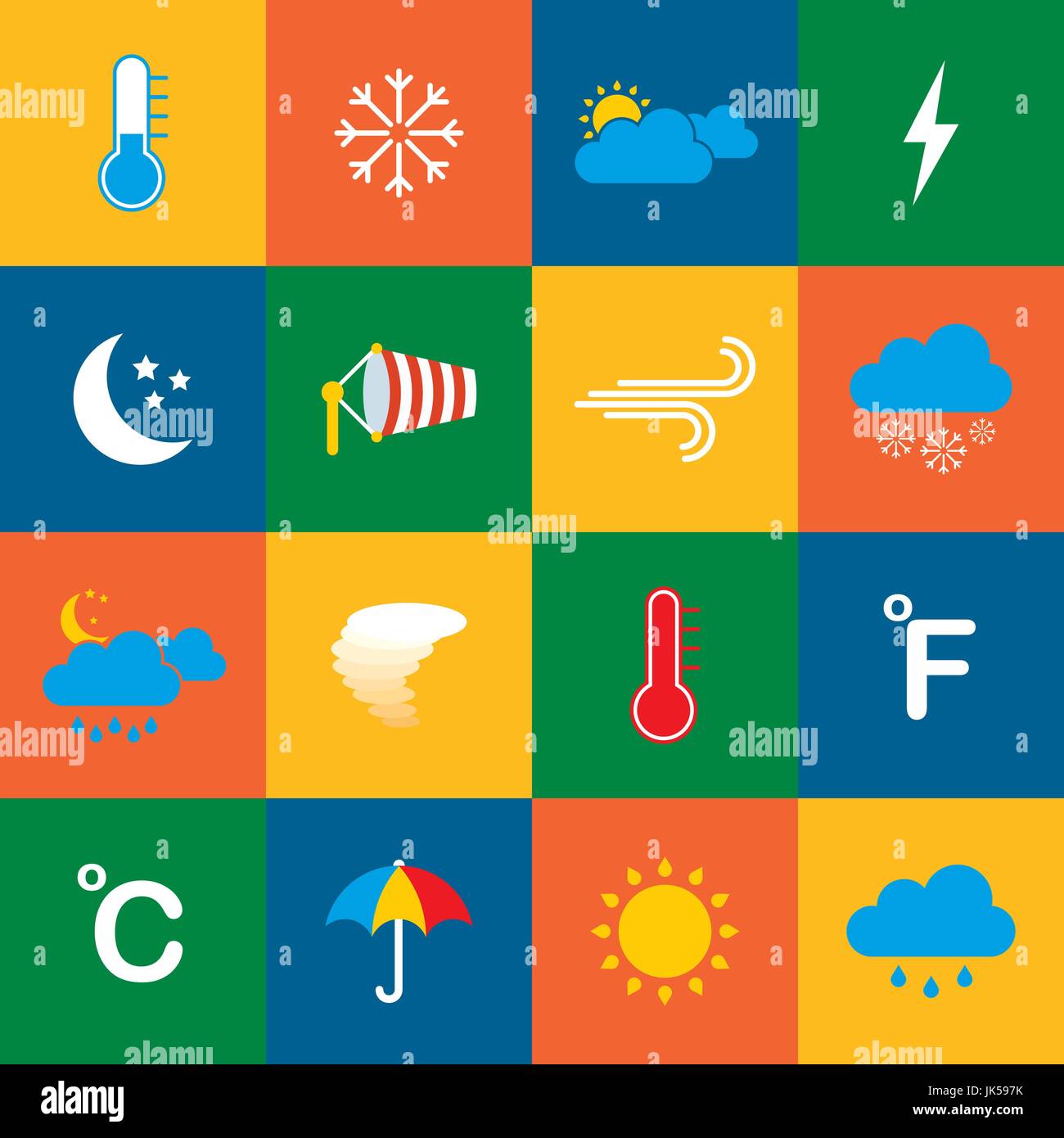 Weather symbols hi-res stock photography and images - Alamy