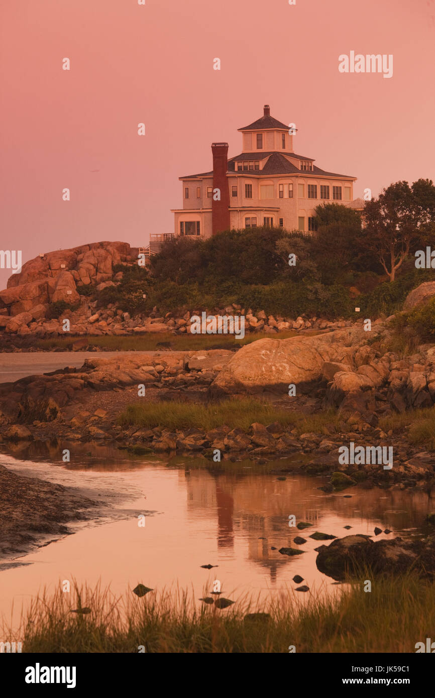 USA, Massachusetts, Cape Ann, Gloucester, Good Harbor Beach, sunset ...