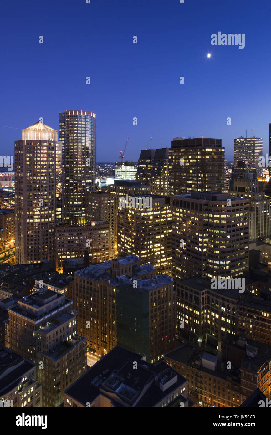 USA, Massachusetts, Boston, Financial District, high angle view from ...
