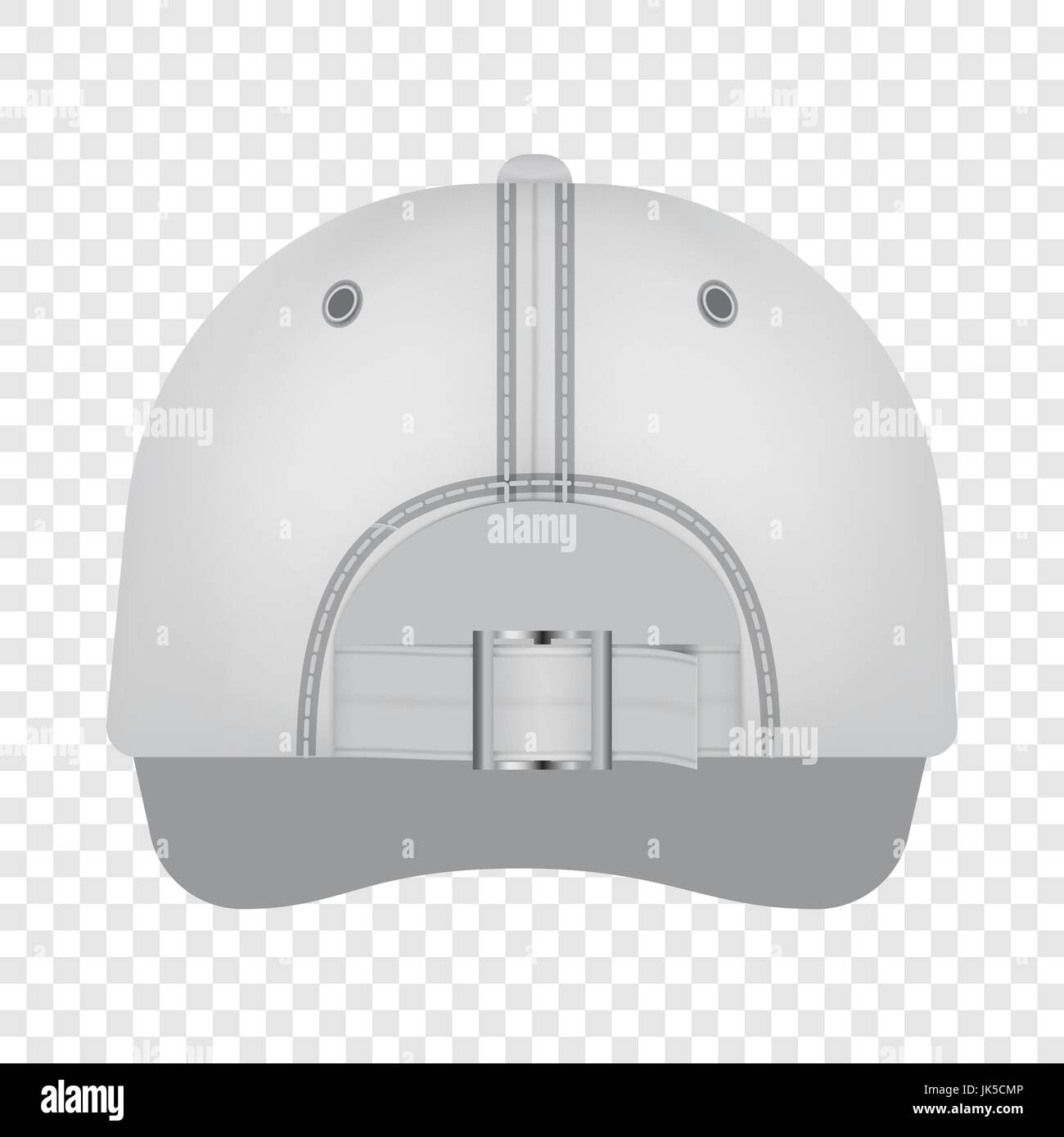 White cap back view mockup. Realistic illustration of white cap back ...