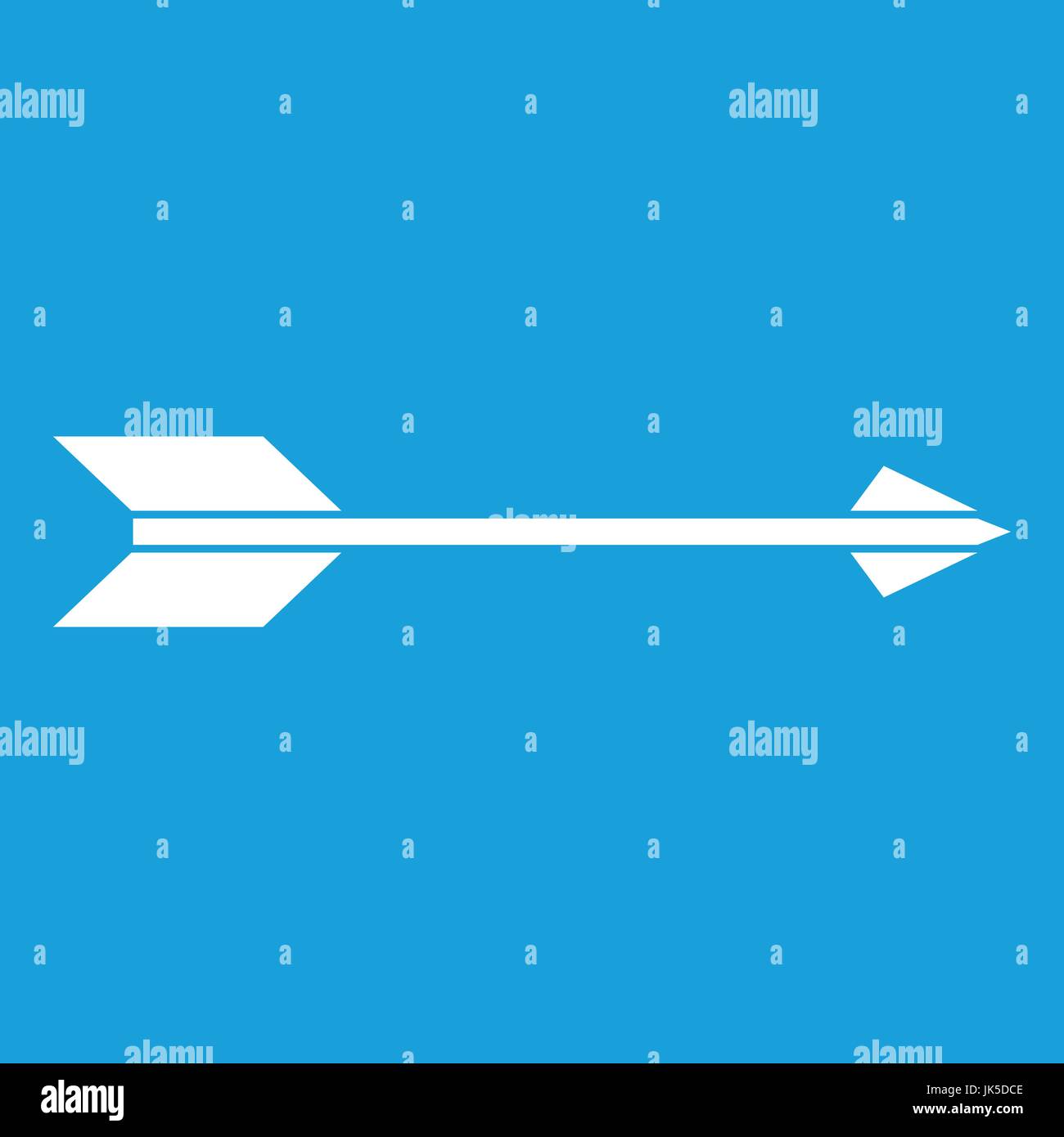Long arrow icon white isolated on blue background vector illustration ...