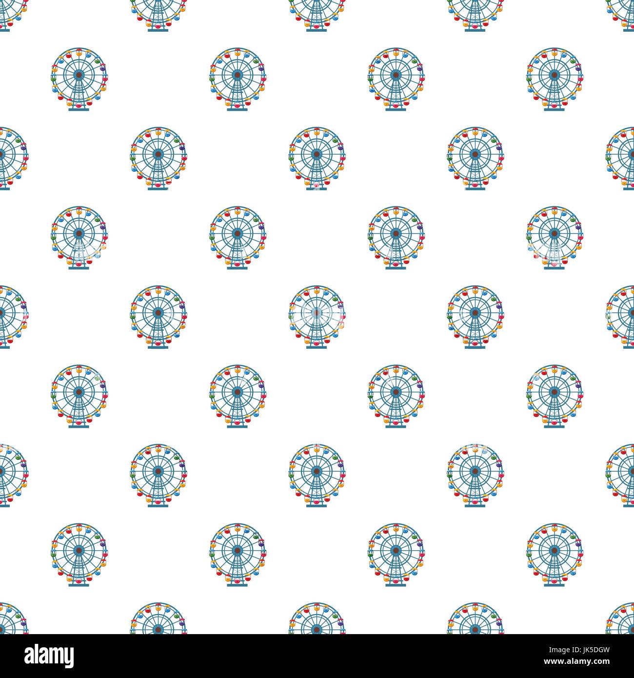 Ferris wheel pattern seamless repeat in cartoon style vector ...