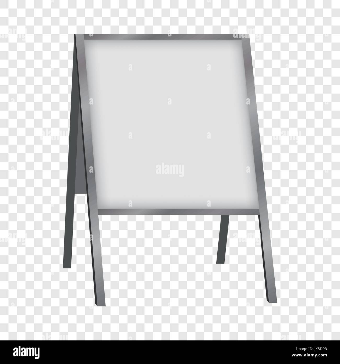 White blank sandwich board mockup. Realistic illustration of white ...