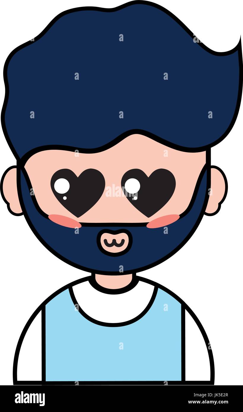 man with hairstyle design and t-shirt clothes Stock Vector Image & Art ...