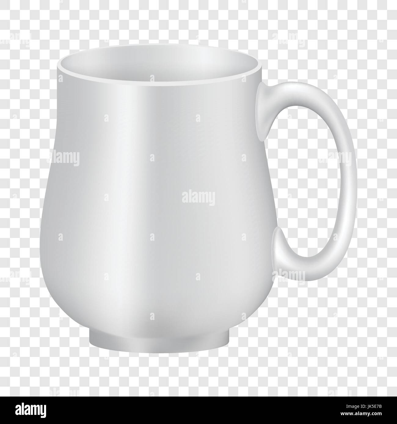 White empty mug mockup. Realistic illustration of white empty mug ...