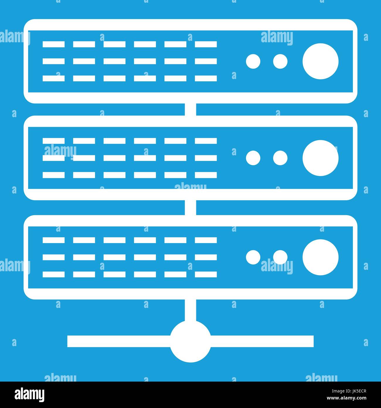 Servers icon white isolated on blue background vector illustration ...