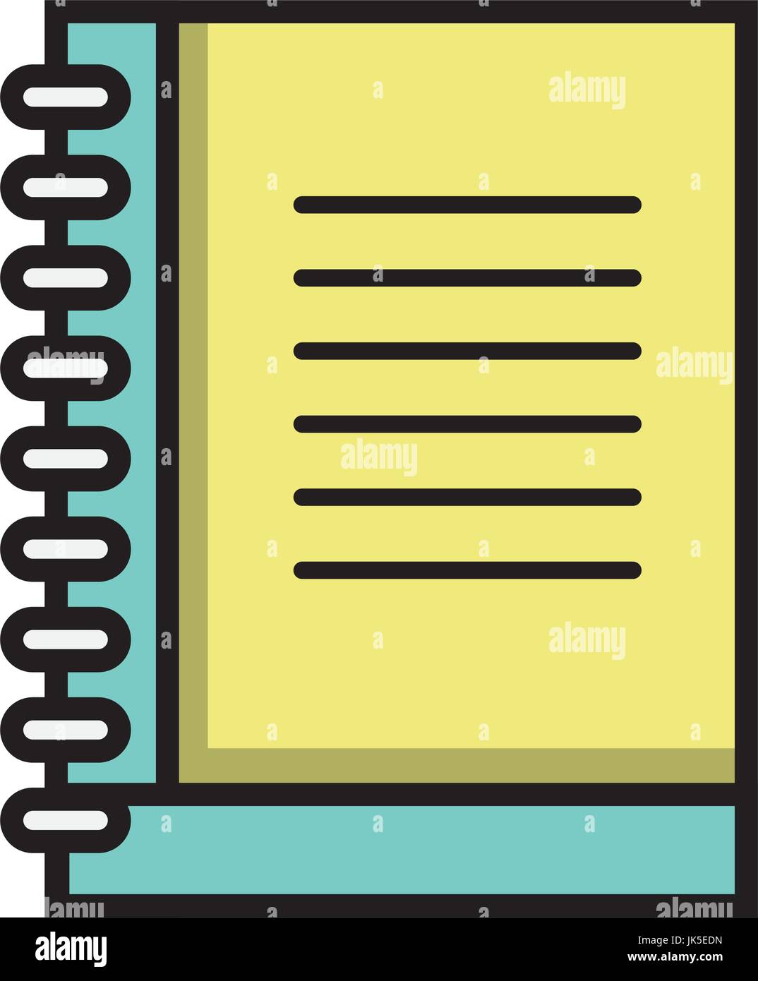 notebook tool to writing the learned in the class Stock Vector Image ...