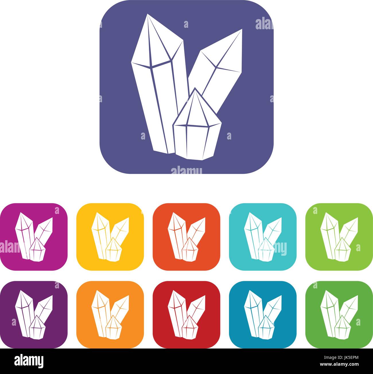 Diamonds icons set vector illustration in flat style in colors red ...