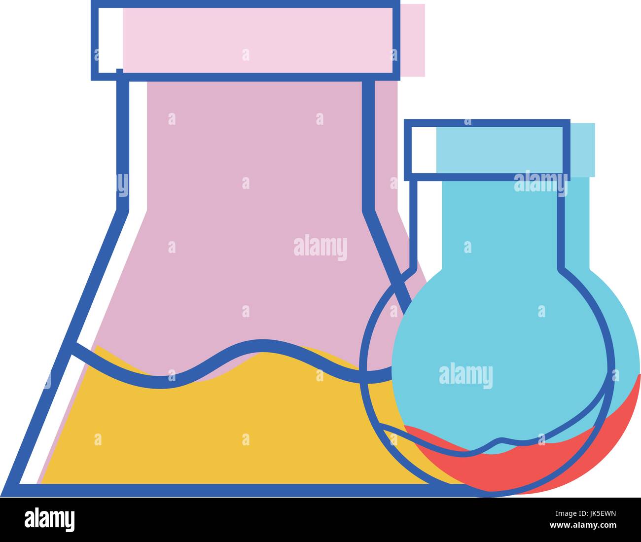 erlenmeyer flask to scientific experiment lab Stock Vector Image & Art ...