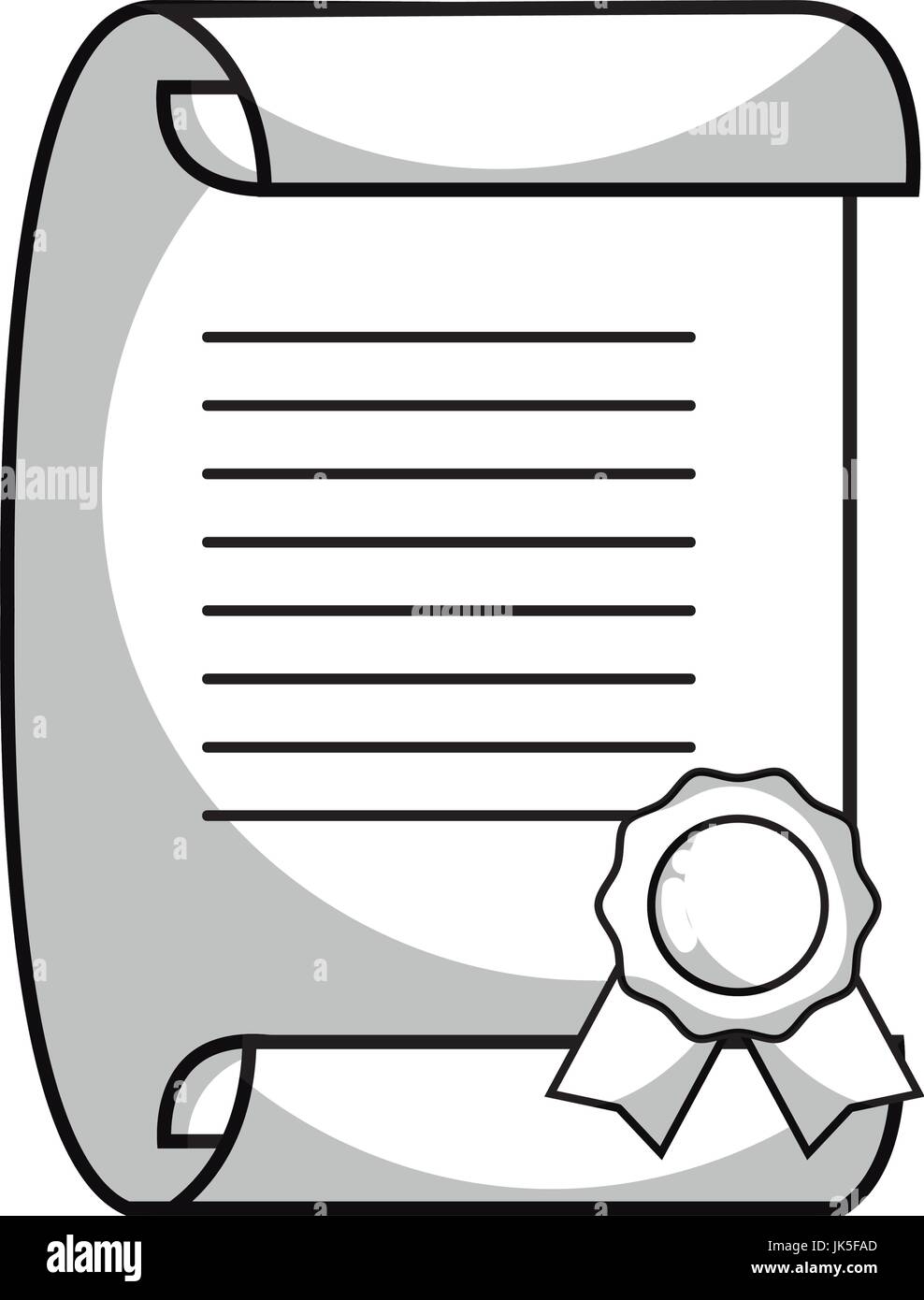 line graduation certificate document to grade celebration Stock Vector ...