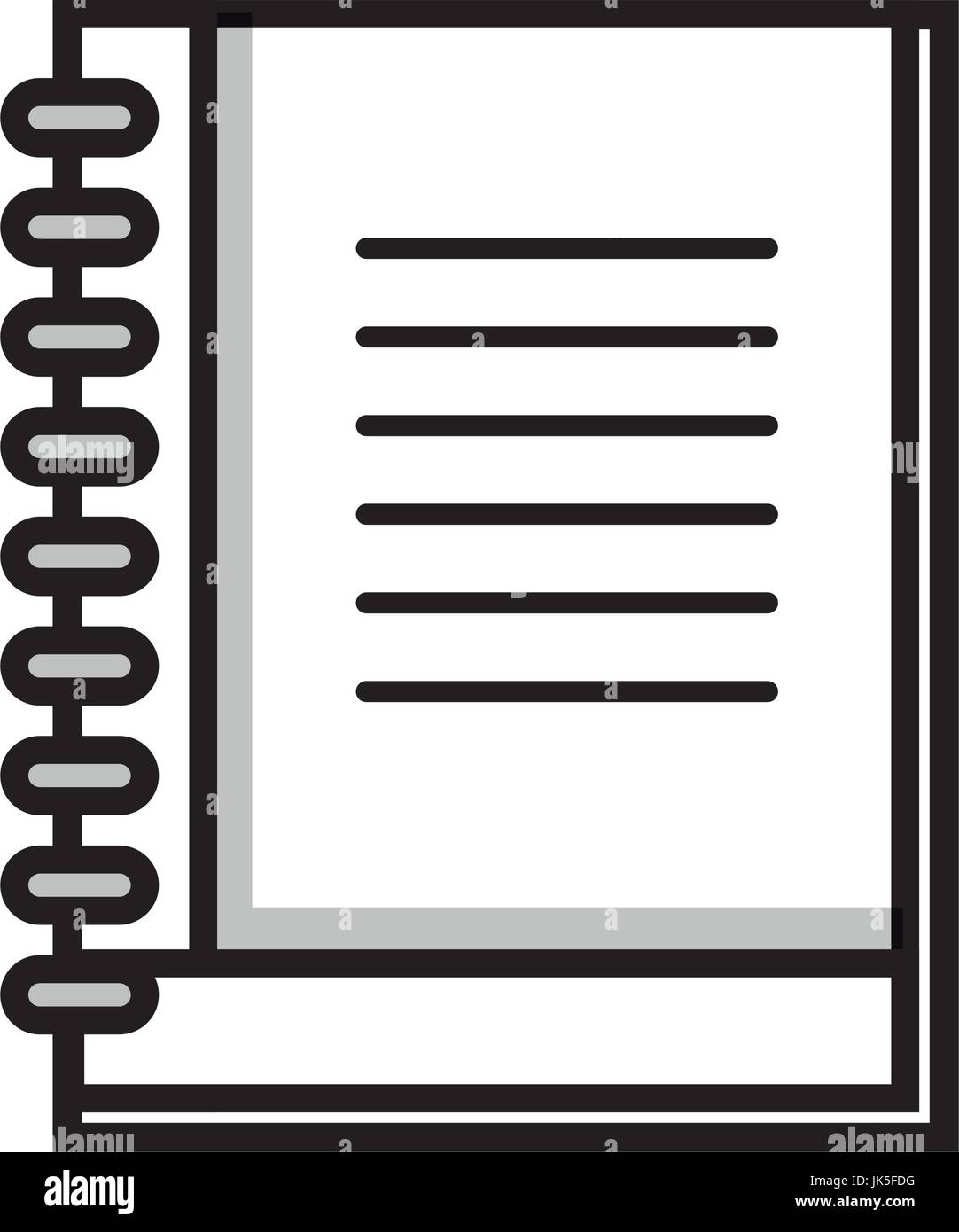 line notebook tool to writing the learned in the class Stock Vector ...