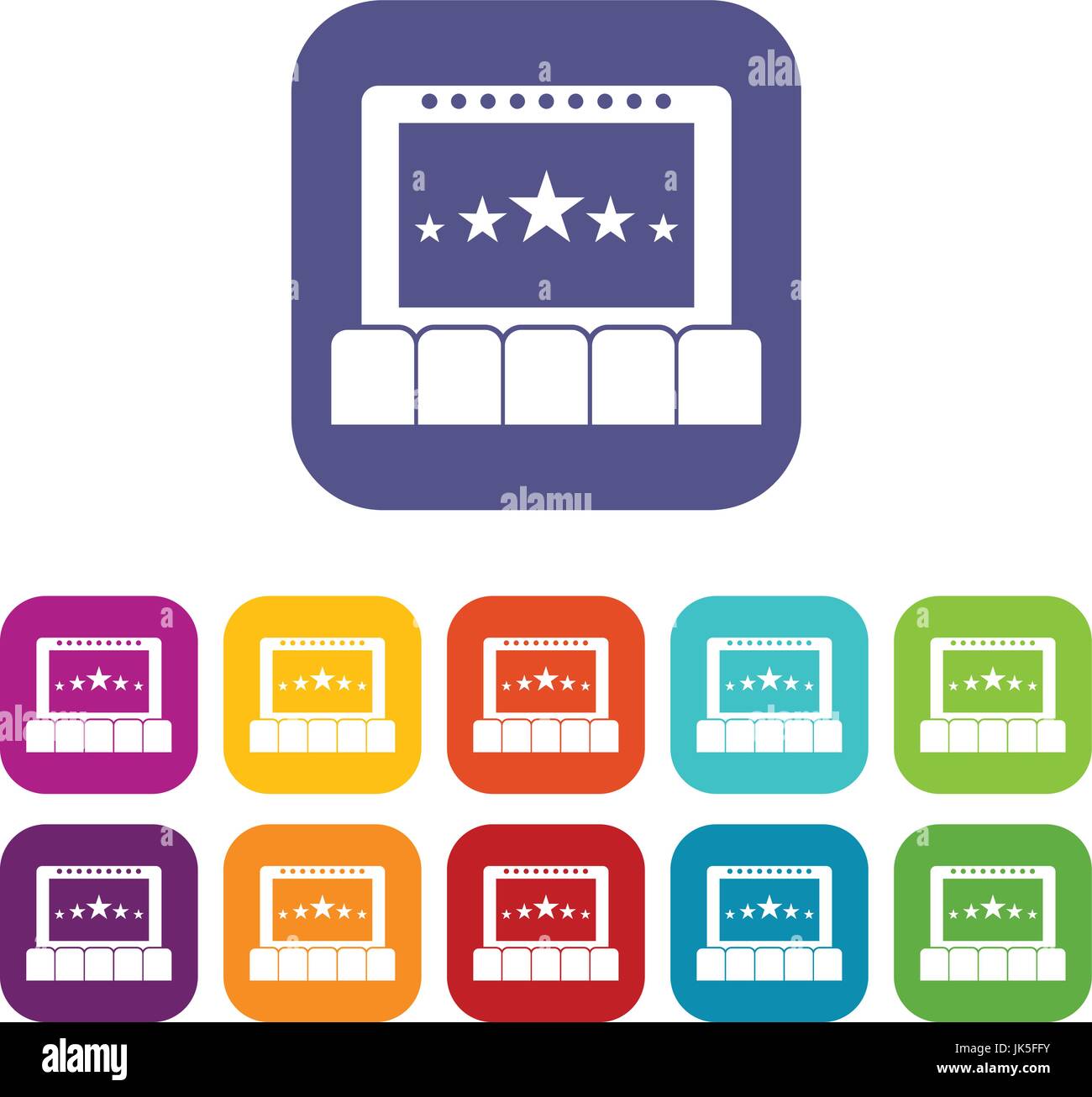 Cinema icons set Stock Vector Image & Art - Alamy