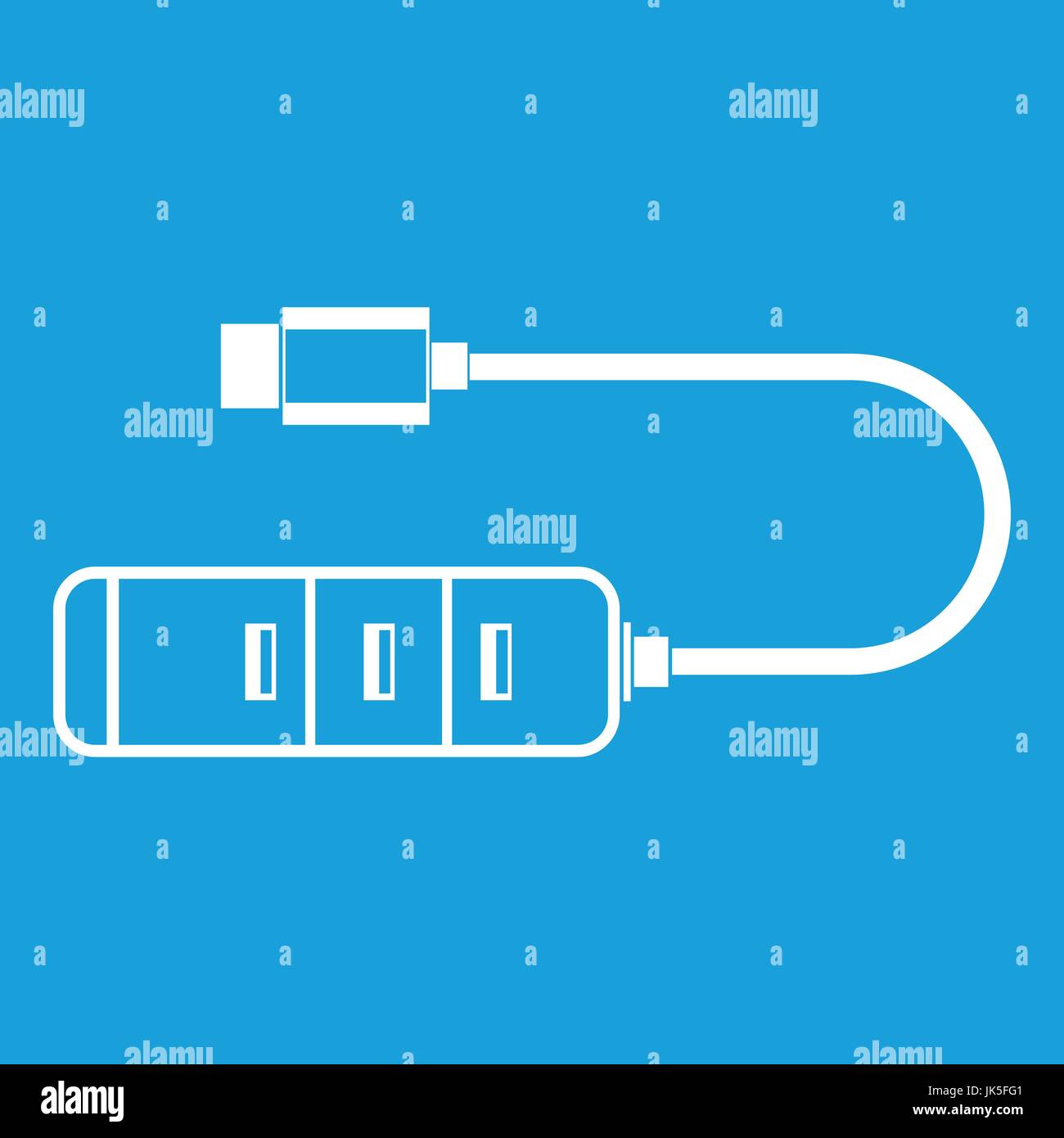 USB adapter connectors icon white Stock Vector Image & Art - Alamy