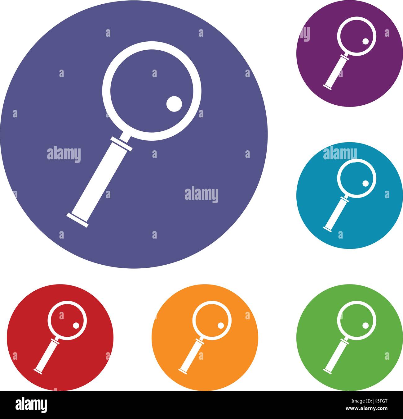 Loupe icons set Stock Vector Image & Art - Alamy