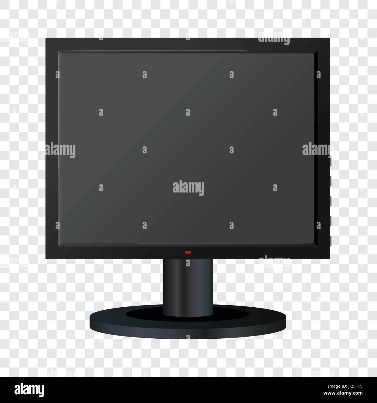 Black computer monitor mockup, realistic style Stock Vector Image & Art ...