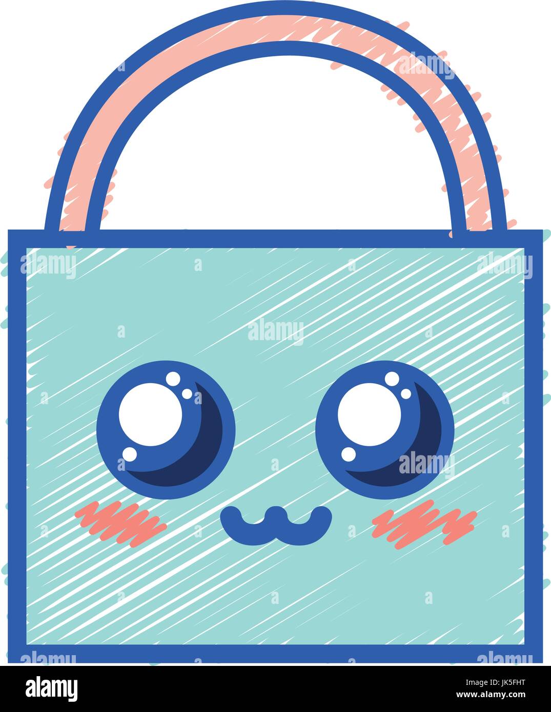 kawaii cute tender padlock security Stock Vector Image & Art - Alamy