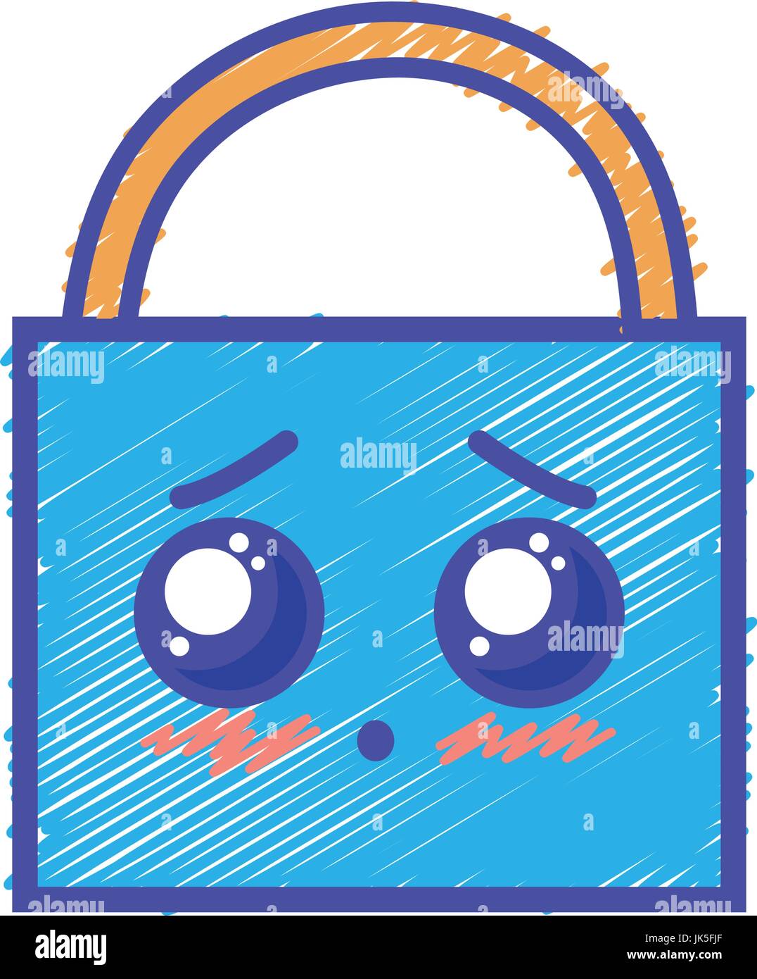 kawaii cute tender padlock security Stock Vector Image & Art - Alamy
