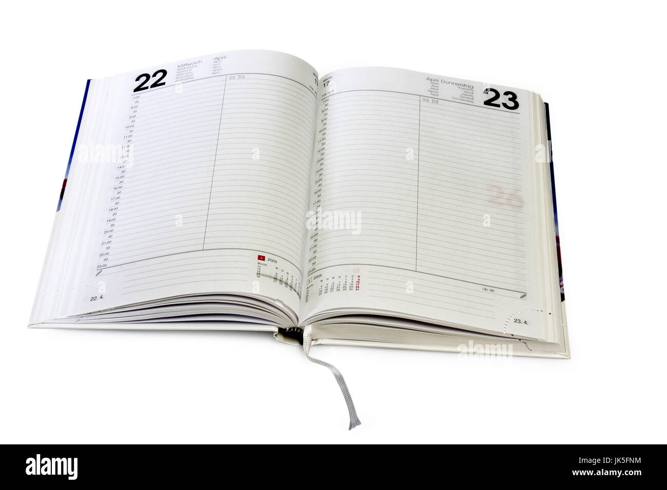 Open diary on white background Stock Photo - Alamy