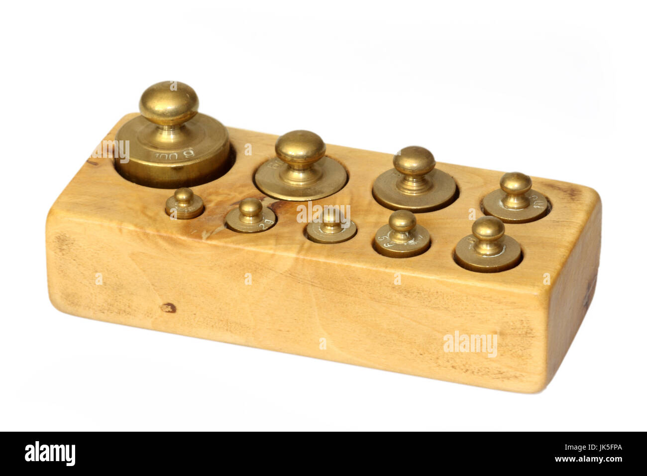 A set of lead weights isolated on whtie background Stock Photo - Alamy