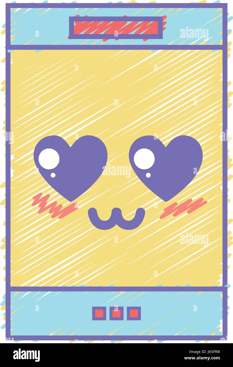 Smartphone icon kawaii technology hi-res stock photography and images ...