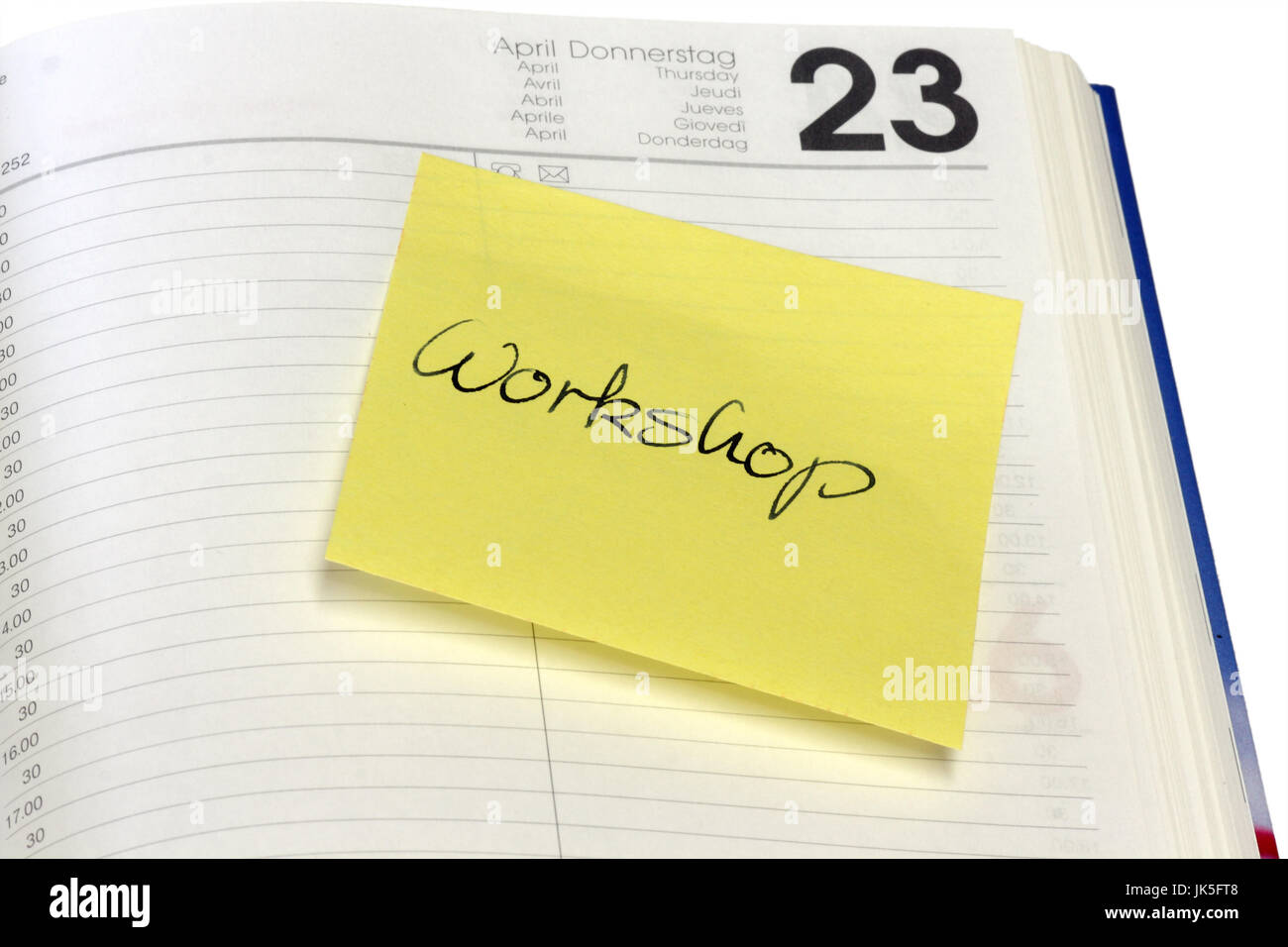 Open diary with message on white background Stock Photo - Alamy