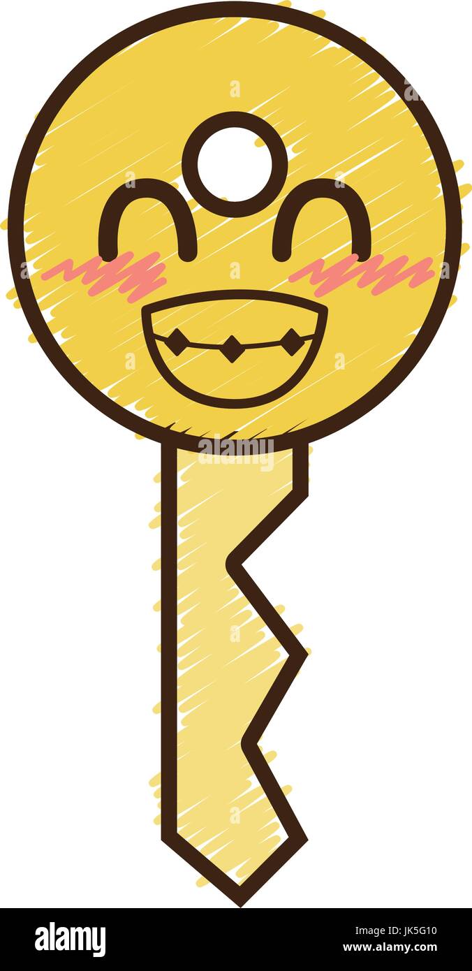 kawaii cute funny key security Stock Vector Image & Art - Alamy