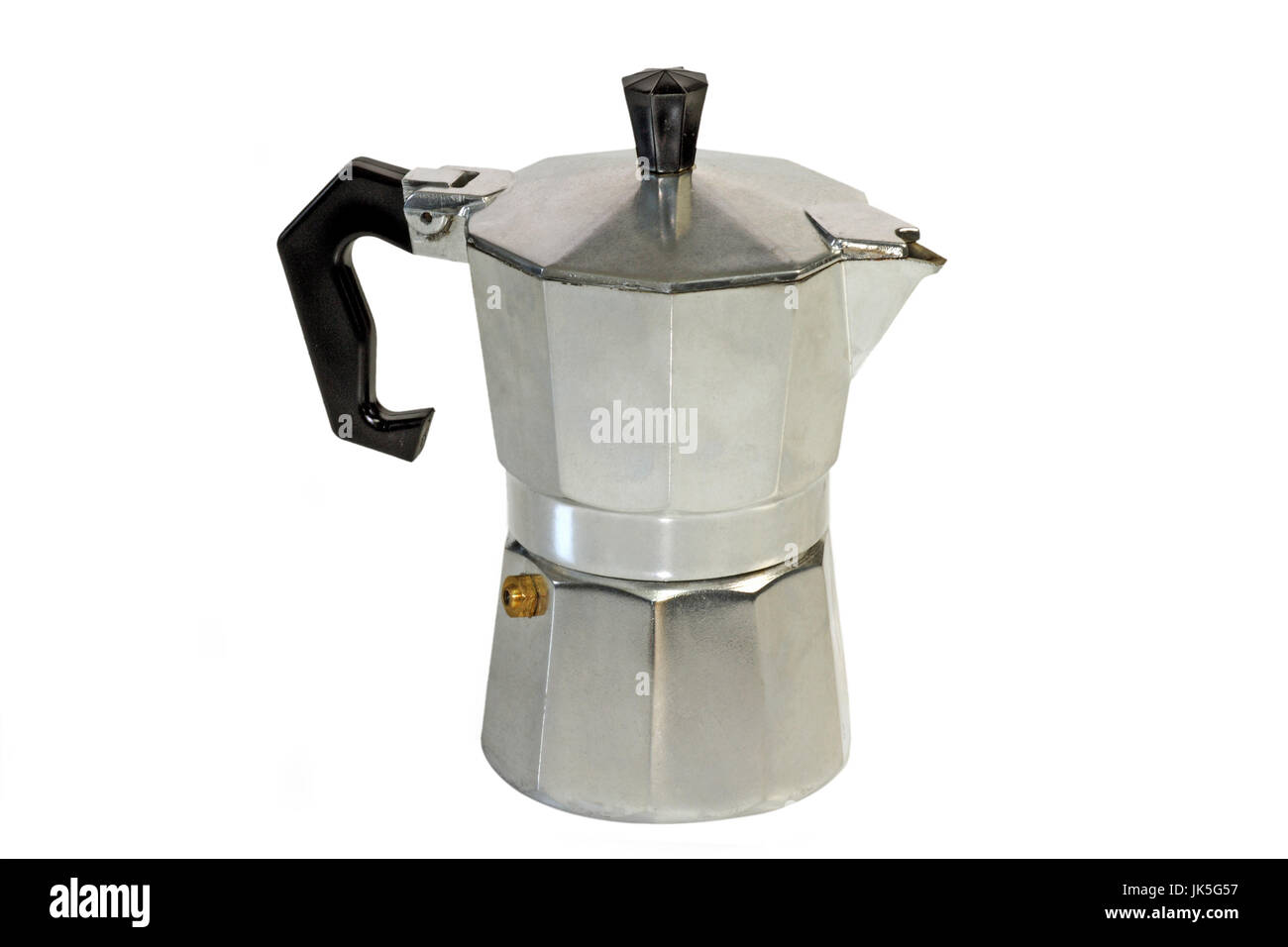 An isolated espresso maker on white background Stock Photo - Alamy