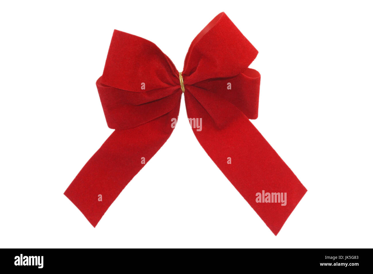 Red gift ribbon isolated on white background Stock Photo - Alamy