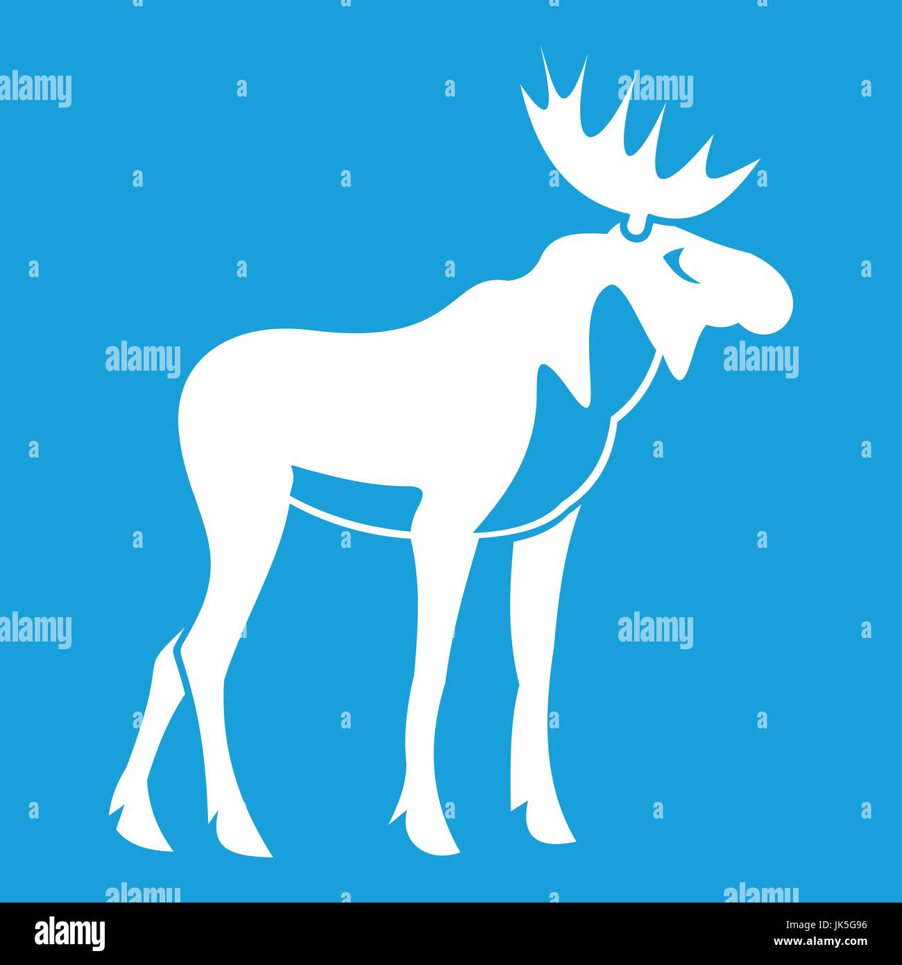 Moose icon white Stock Vector Image & Art - Alamy