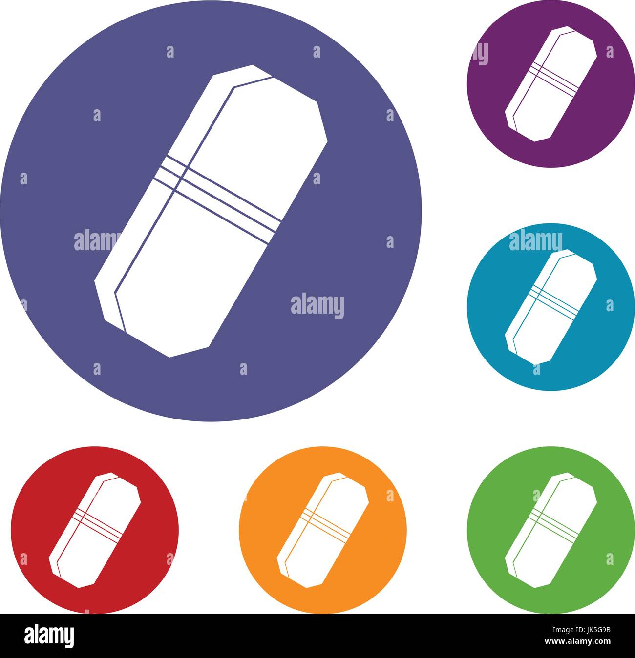 Pencil eraser icons set Stock Vector Image & Art - Alamy