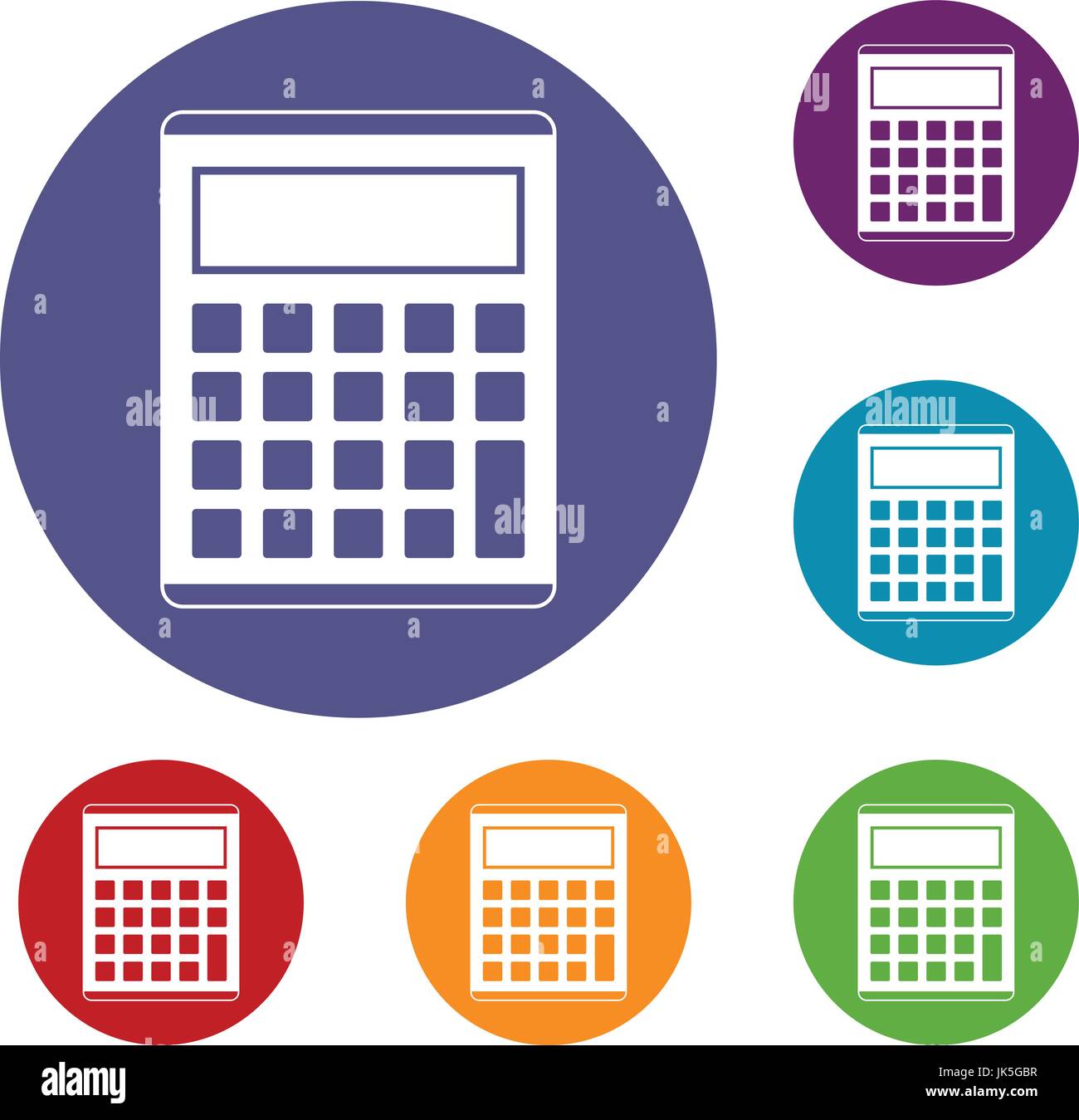 Office, school electronic calculator icons set Stock Vector Image & Art ...