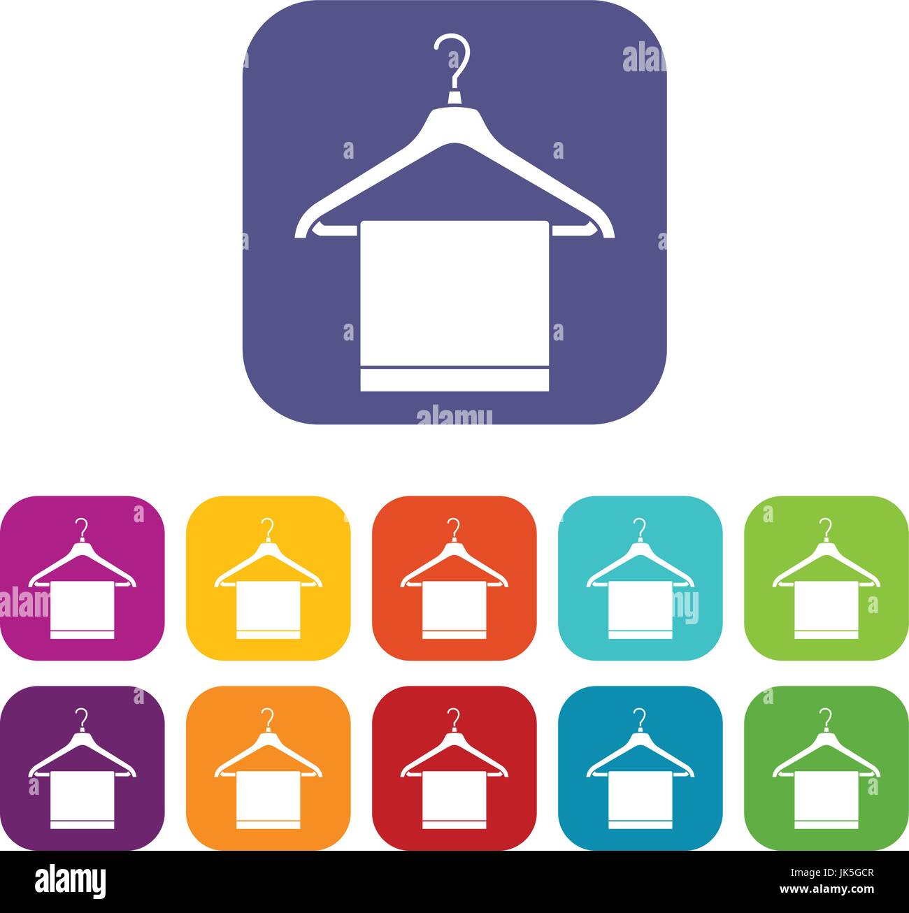 Hanger with cloth icons set Stock Vector Image & Art - Alamy