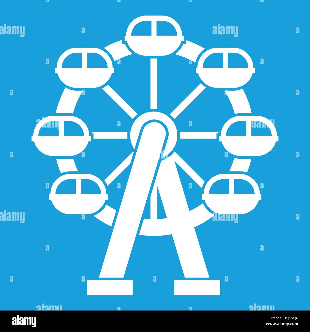 Ferris wheel icon white Stock Vector Image & Art - Alamy