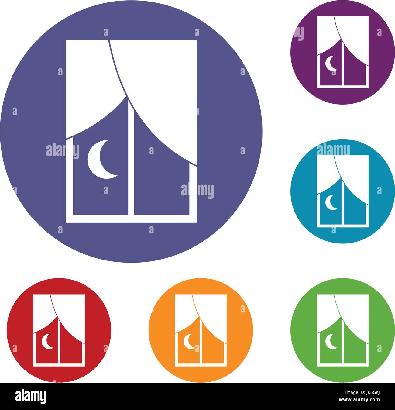 Red window dark room Stock Vector Images - Alamy