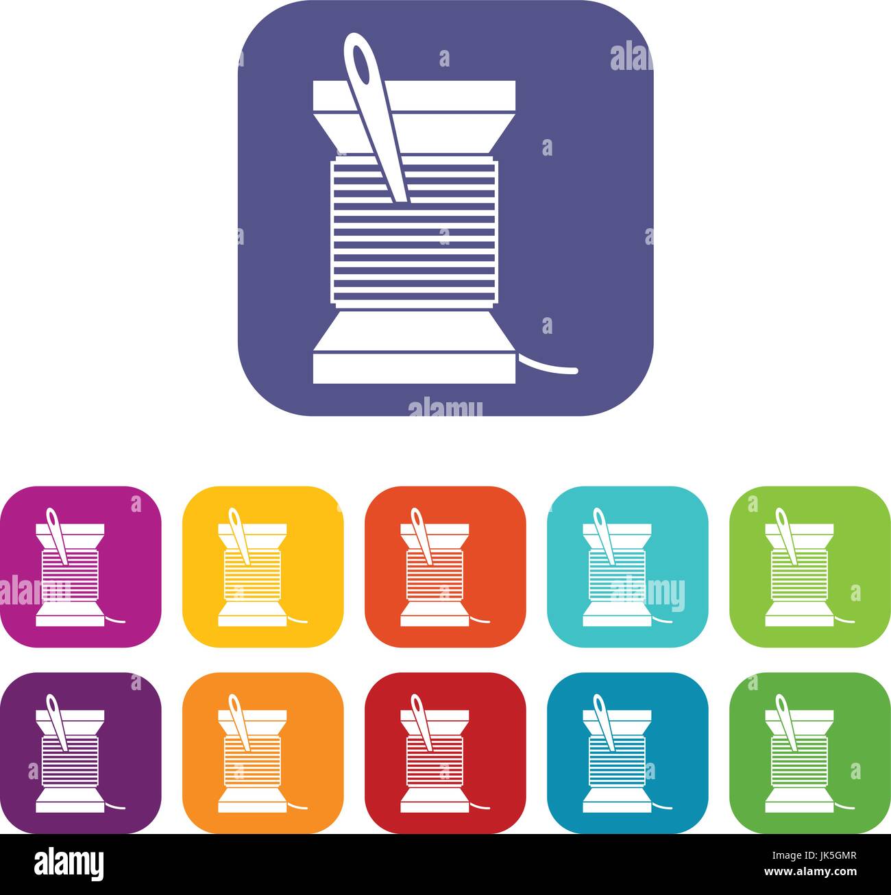 Needle and thread icons set Stock Vector Image & Art - Alamy