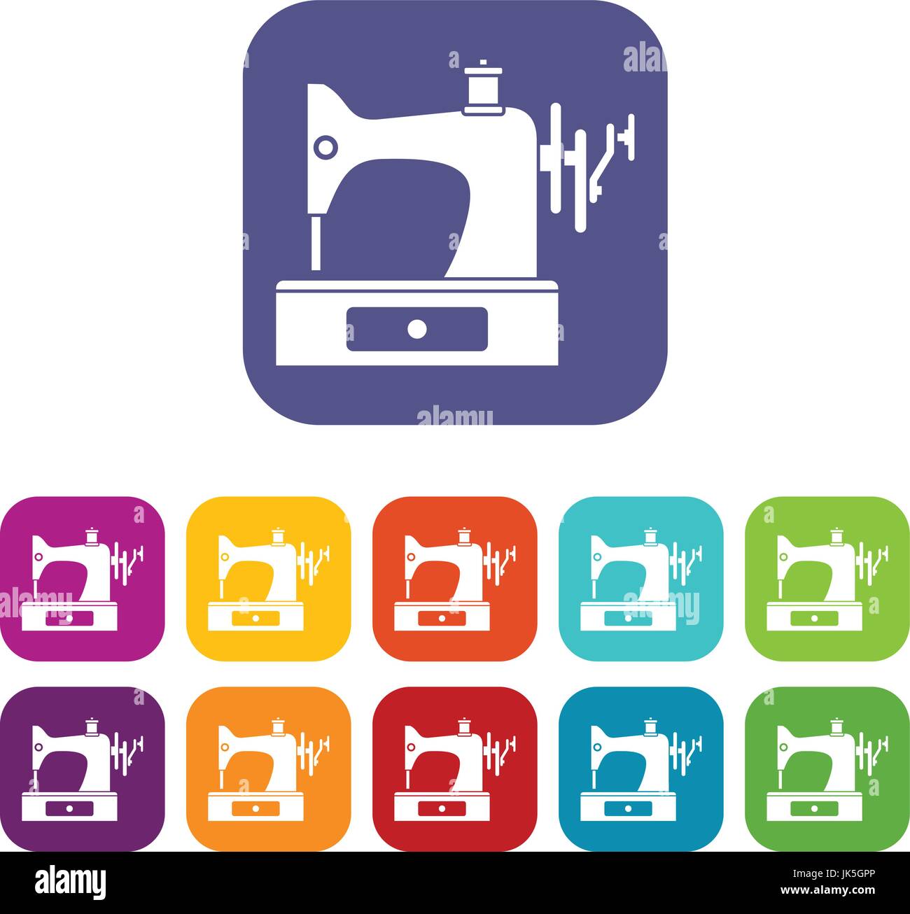 Sewing machine icons set Stock Vector Image & Art - Alamy