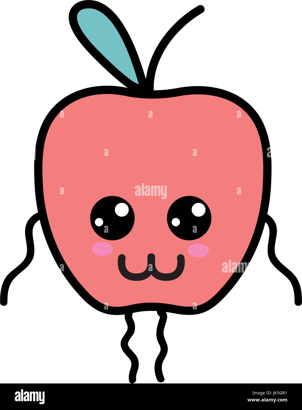 kawaii cute tender apple fruit Stock Vector Image & Art - Alamy
