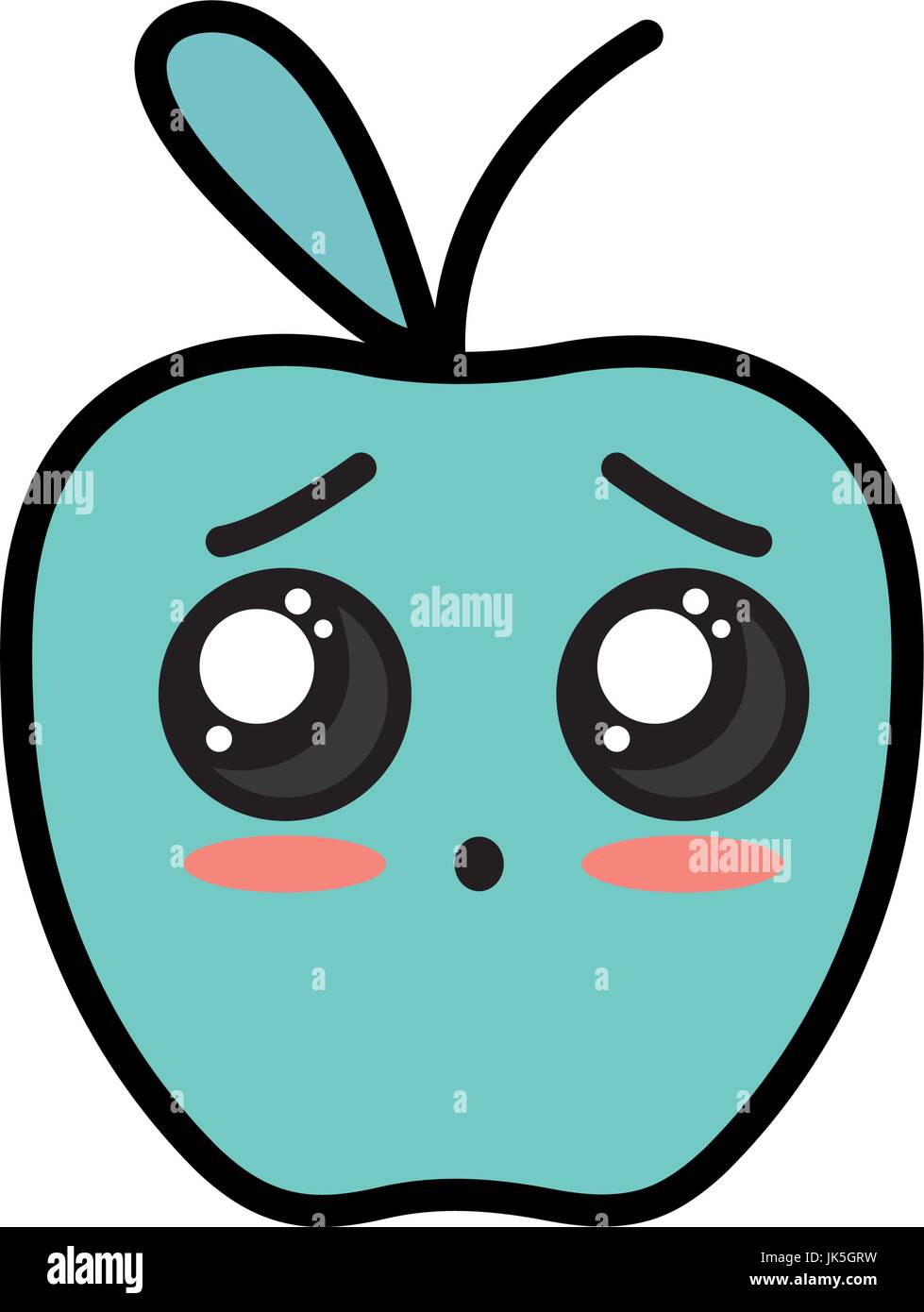 kawaii cute tender apple fruit Stock Vector Image & Art - Alamy