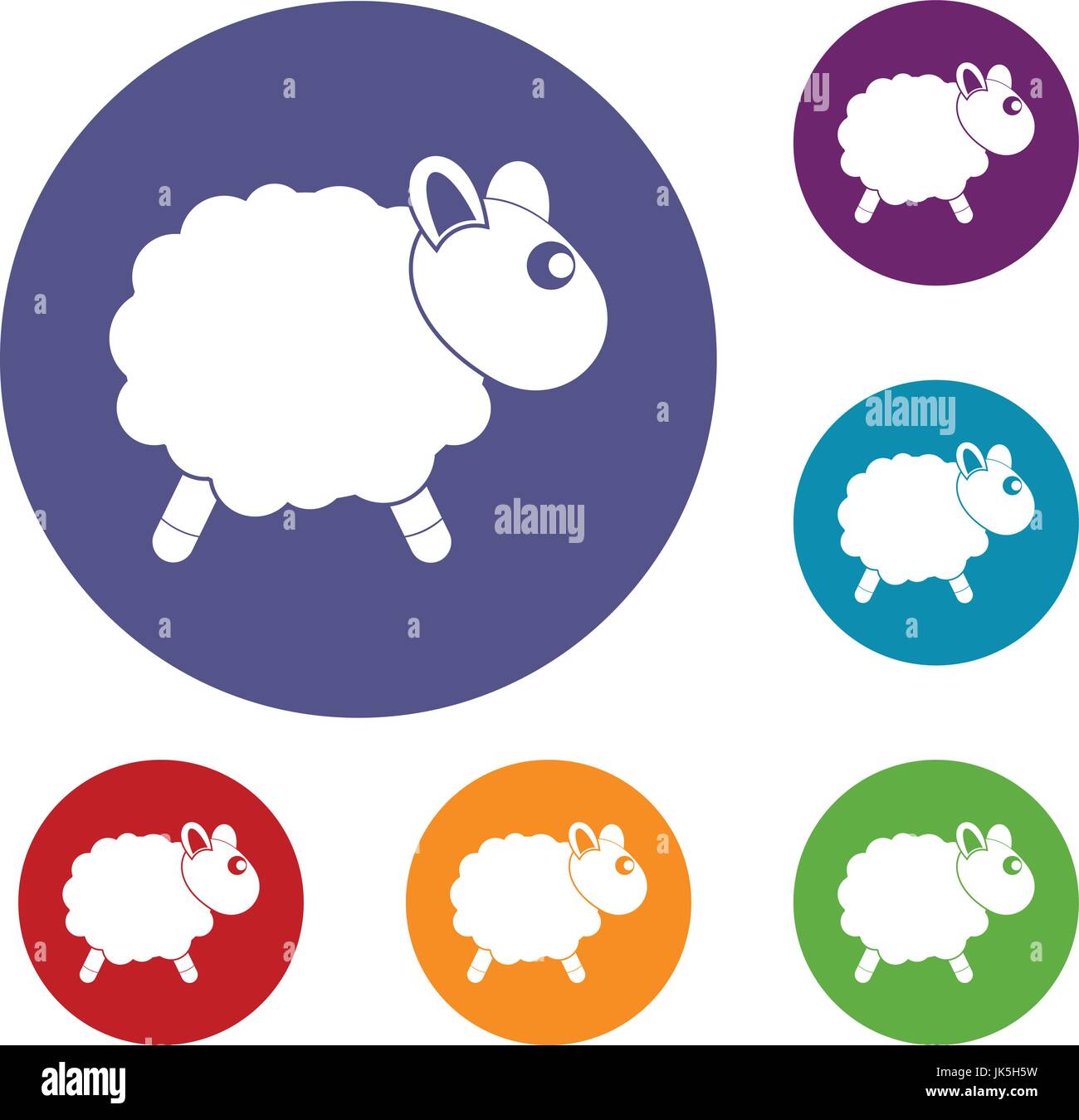 Sheep icons set Stock Vector Image & Art - Alamy