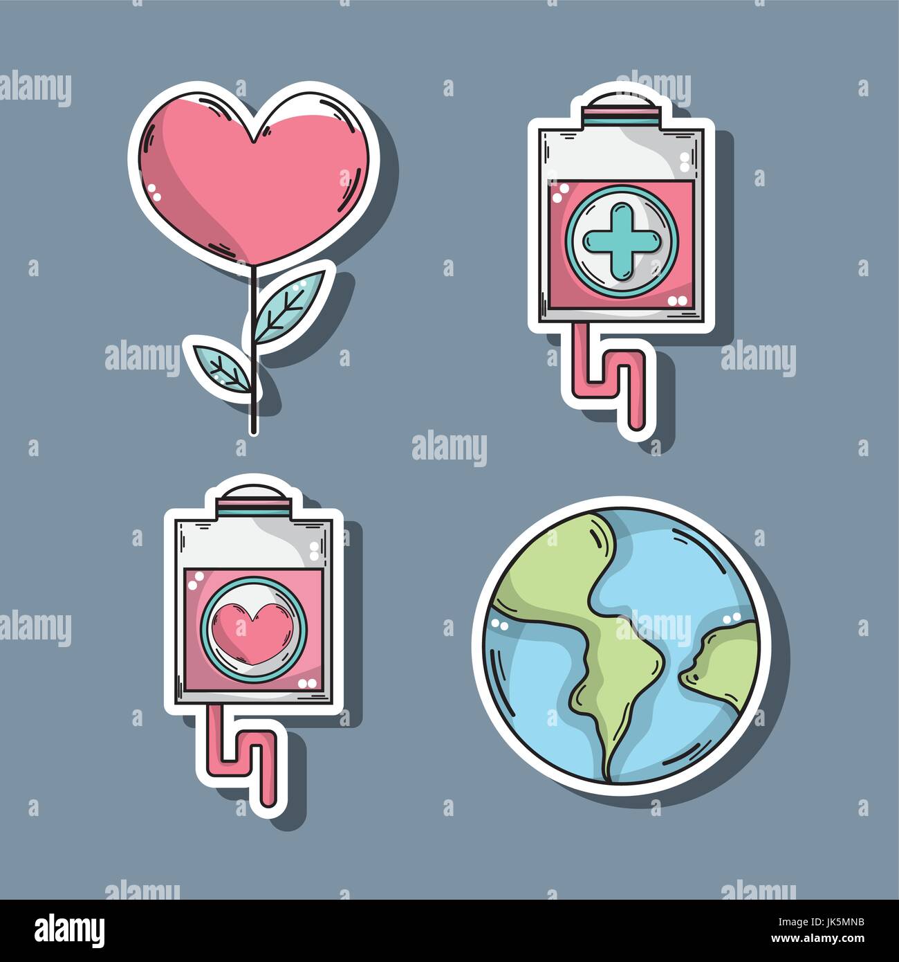 set blood donation symbol to help the people Stock Vector Image & Art ...