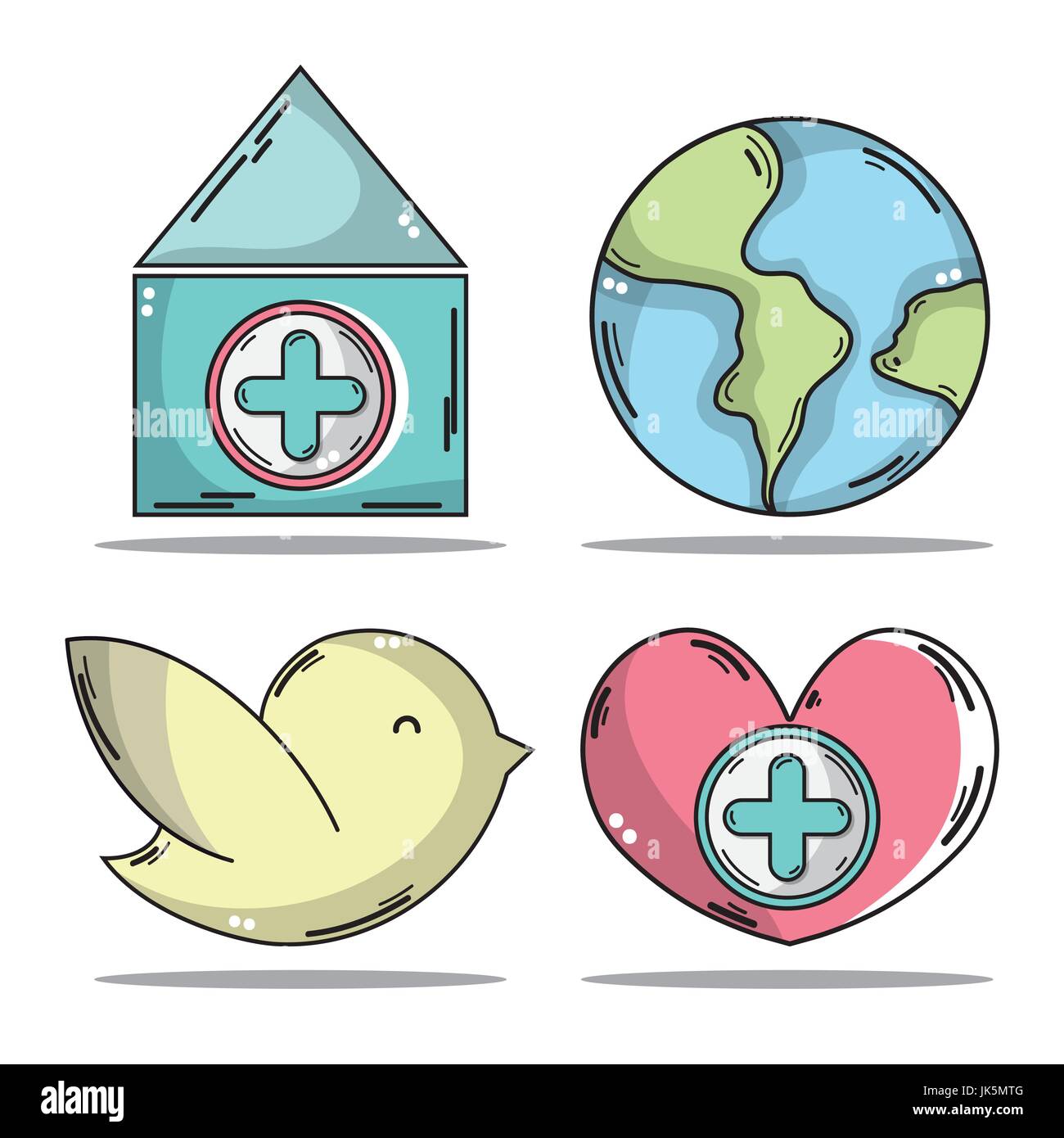 Dove with cross symbol Stock Vector Images - Alamy